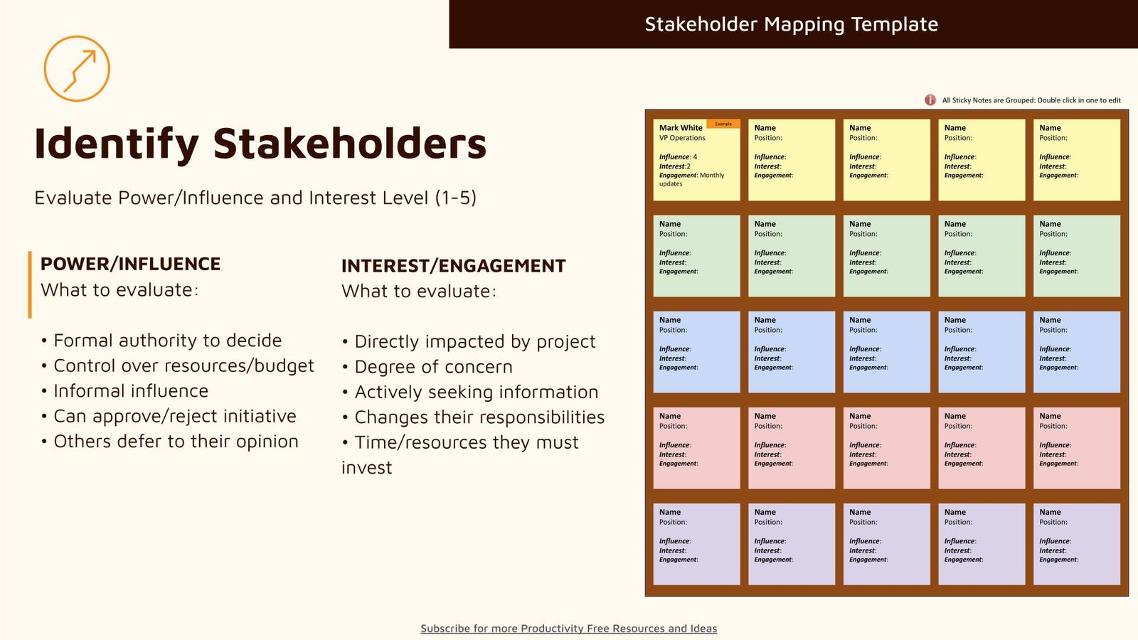 Stakeholder Mapping Template (Free PPT Download)